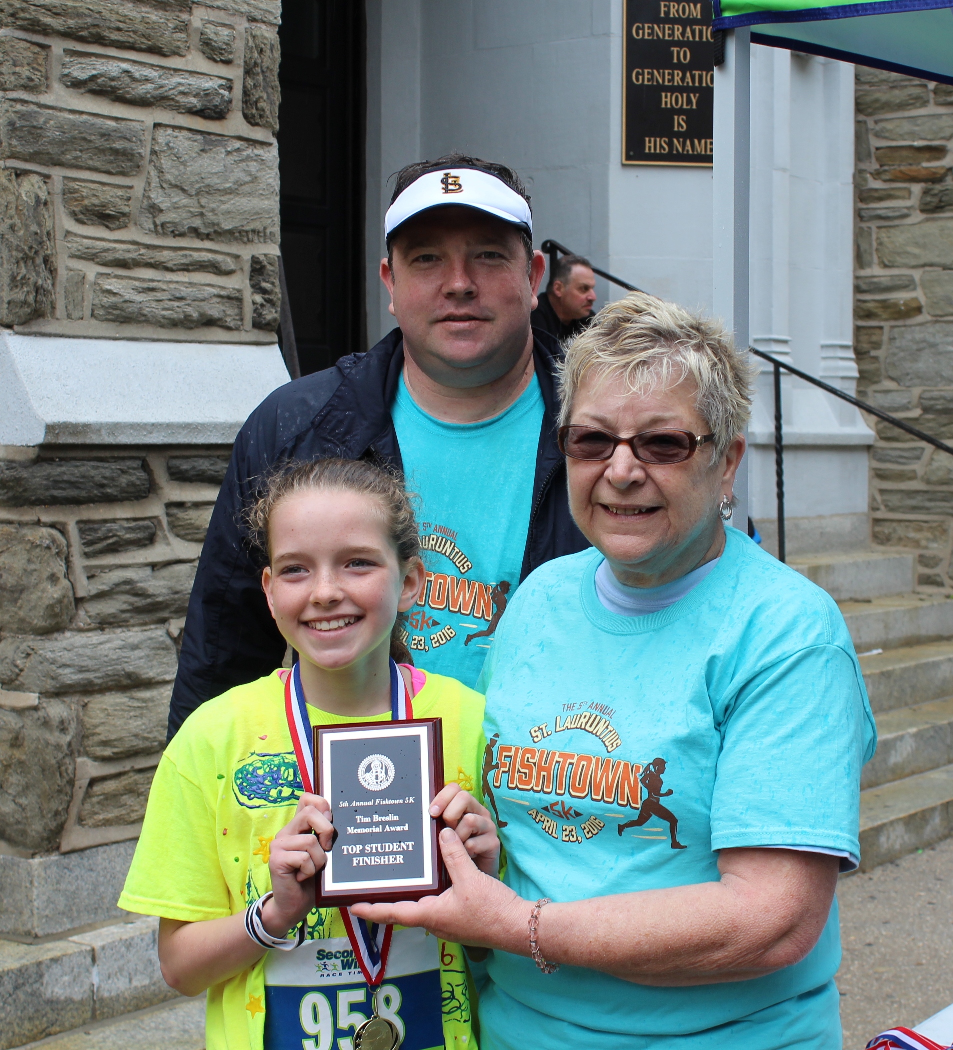 FB Tim Breslin Top Student Finisher Julia | St. LauRUNtius 5K